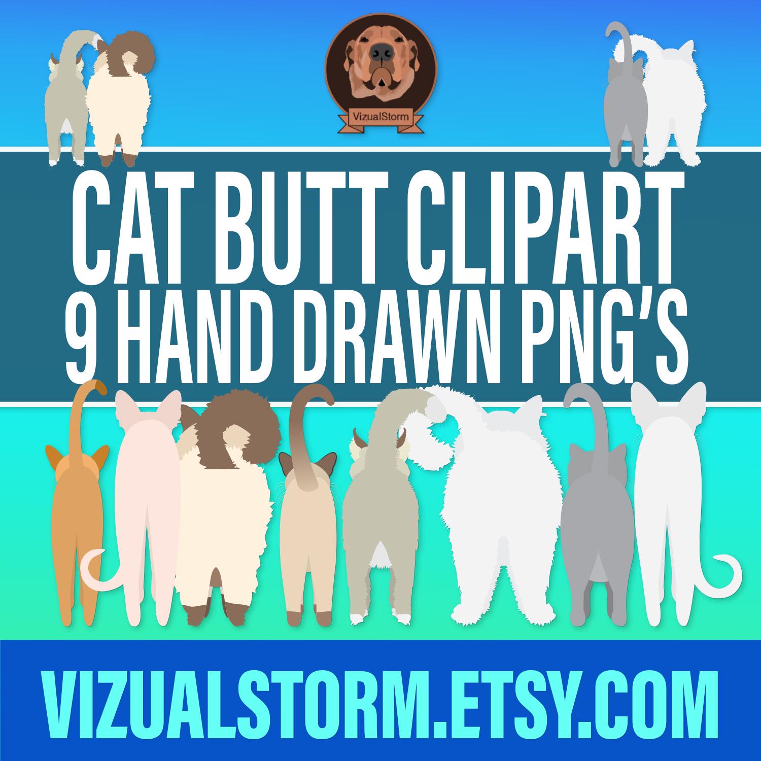 Dog Butt Clipart - Cute Png Pet Behinds, Funny Clip Art With Pit Bull ...