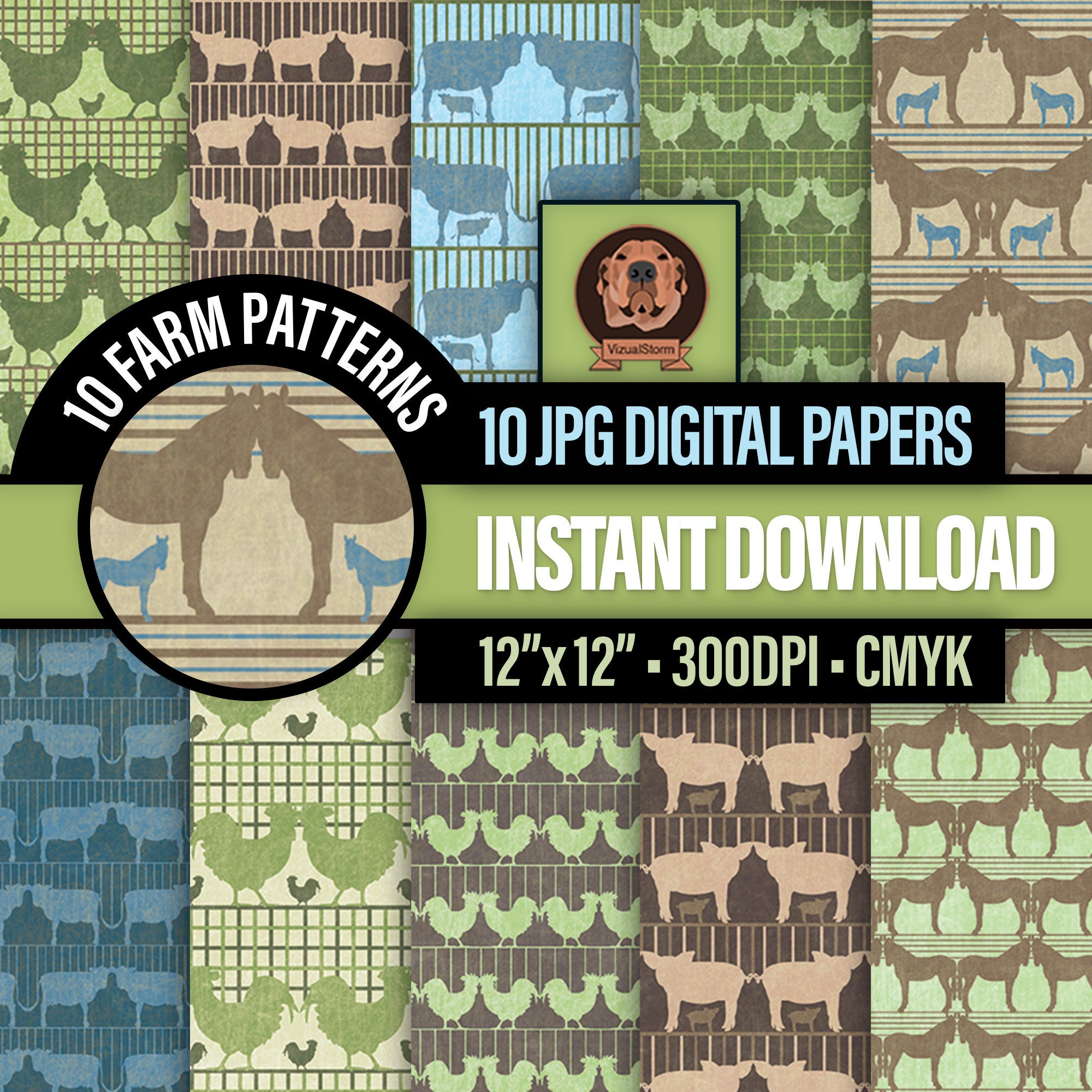 Alpaca Clipart Bundle - Png Farm Animals & Farmhouse Props, Cute ...