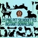 Animal Silhouette Clipart Bundle - Wildlife Habitat Png Clip Art ...