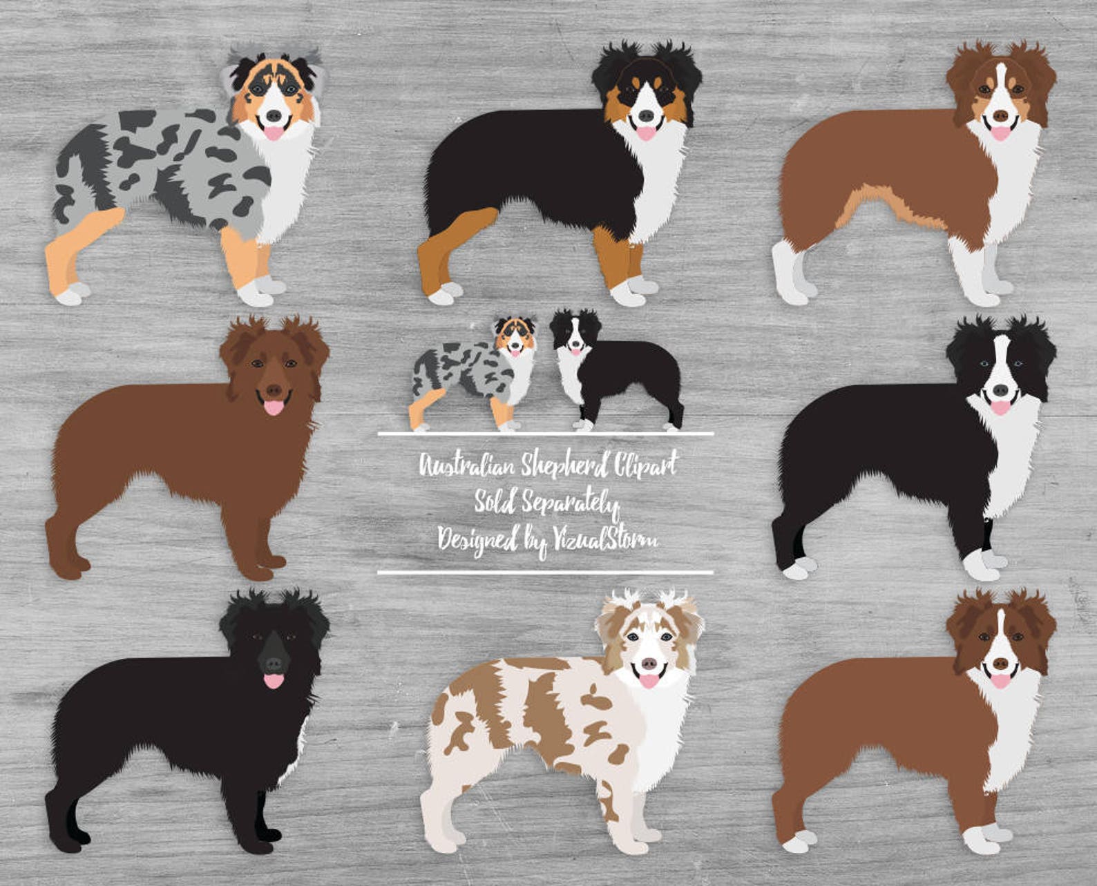 Greyhound Clipart Bundle Png - Variety of Coat Colors, Black, Blue ...