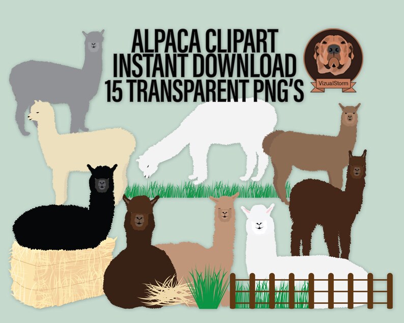 Farmhouse Clipart Bundle - Cute Barn Animal Illustrations, Hand-drawn ...