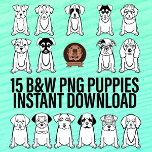 Forest Doodles Clipart Bundle - Black & White Plants and Animals for ...