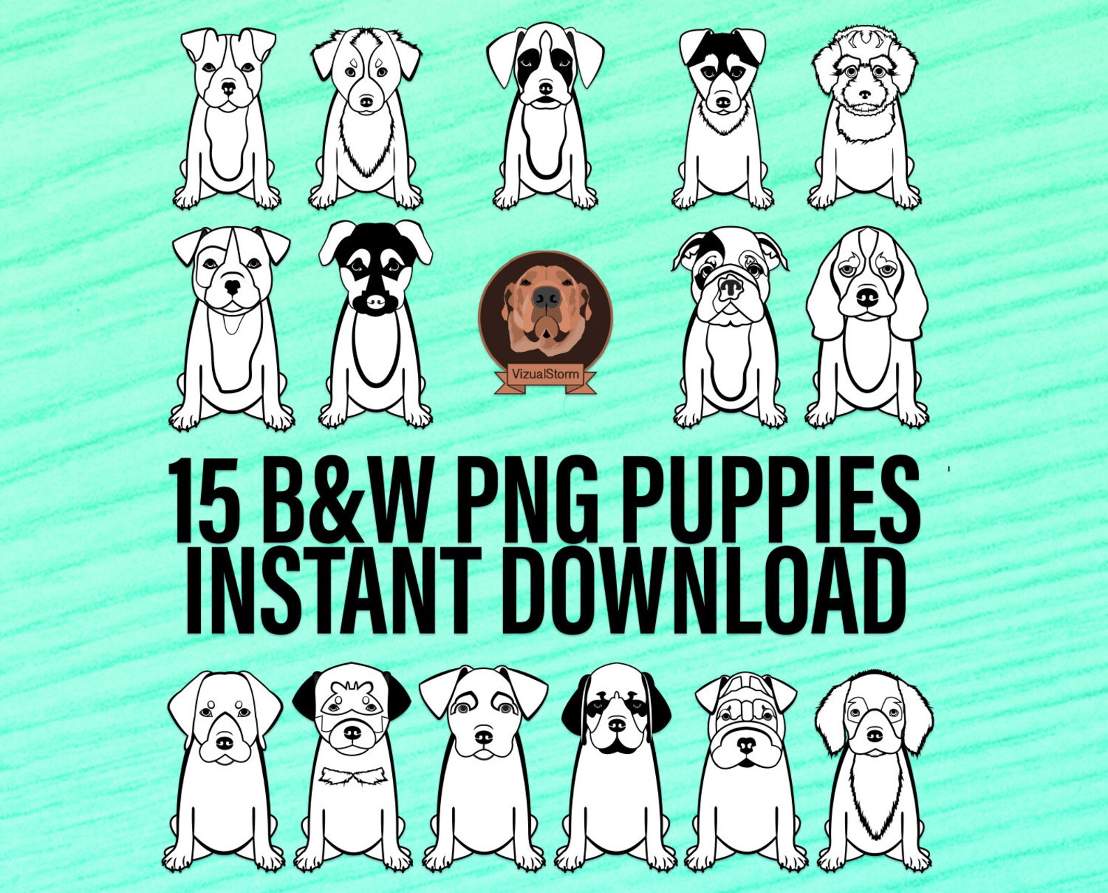Chalkboard Puppies Clipart - Cute Png Graphics for Teaching, Dog ...