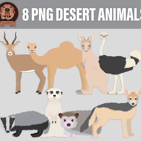 Desert Animals Clip Art - Etsy
