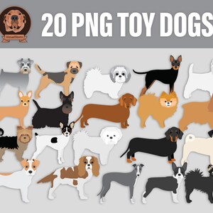 Cute Toy Dogs Wearing Bows Digital Paper - Colorful Pet Scrapbooking ...