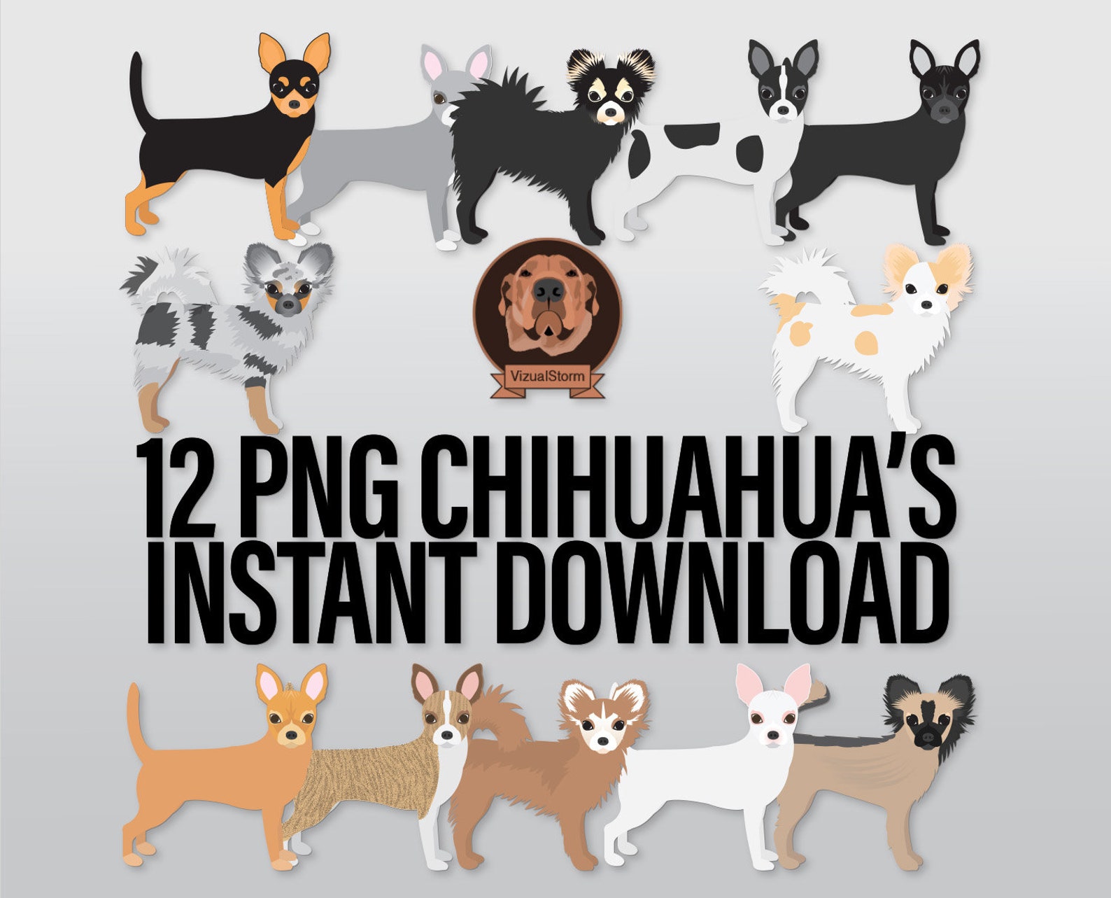 Greyhound Clipart Bundle Png - Variety of Coat Colors, Black, Blue ...