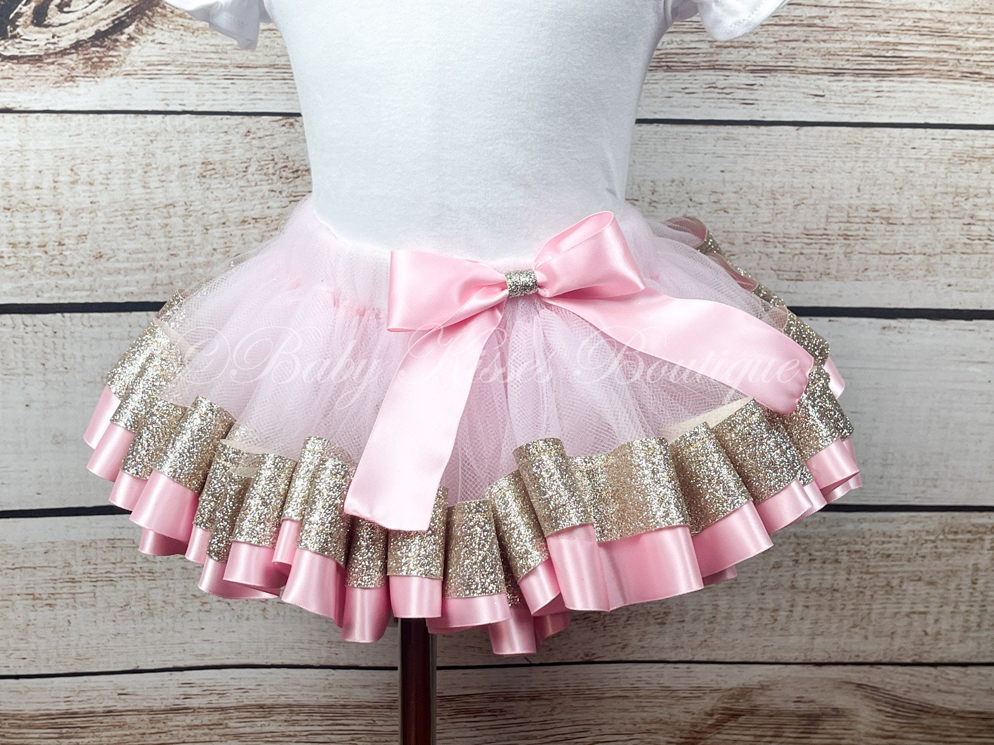 Rosa y Oro Glitter Tutu / Niña Tutu / Baby Girl Tutu / Baby Tutu ...