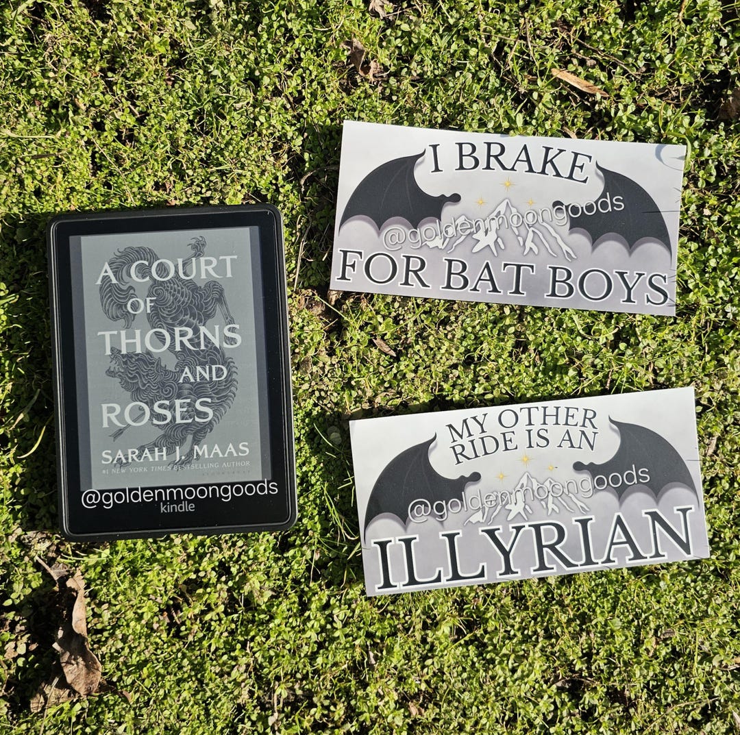 ACOTAR Vinyl Bumper Sticker Set: Bat Boys, Illyrian - Book Lover Gift ...