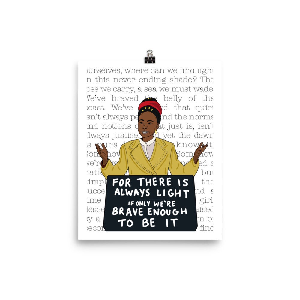 There is Always Light the Hill We Climb Amanda Gorman Poster - Etsy