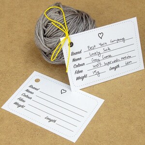 Yarn Tags to Print at Home, A4 Paper Size Printable PDF Download to ...