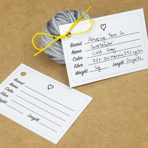 Yarn Tags to Print at Home, US Letter Paper Size Printable PDF Download ...