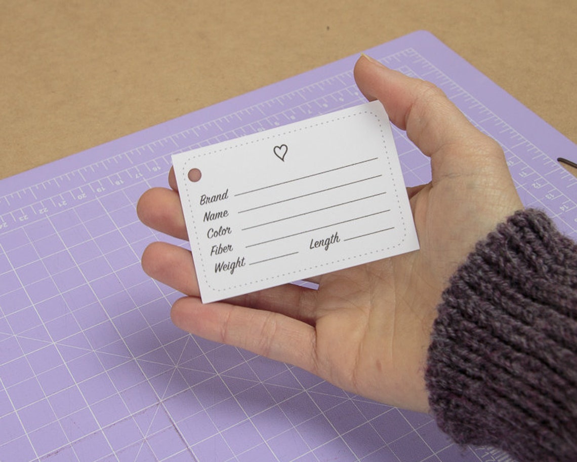 Yarn tags to print at home US Letter paper size printable PDF | Etsy
