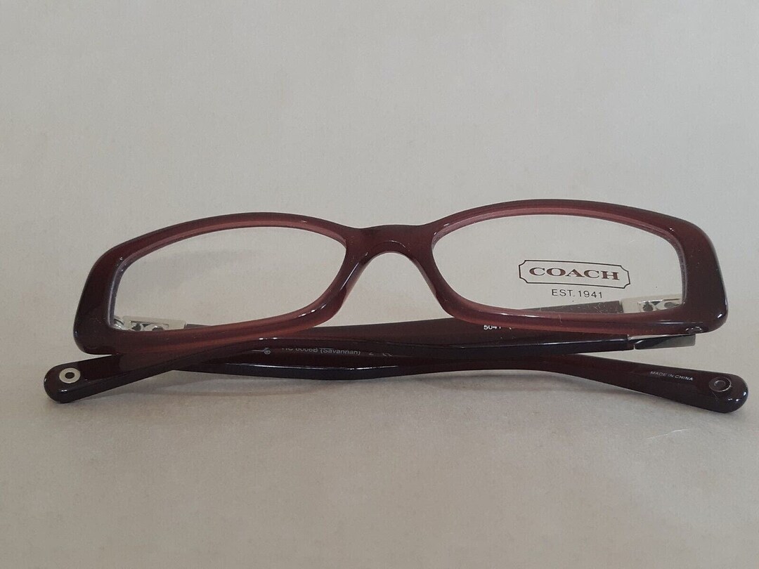 Coach Eyeglasses Frames HC 6006B Savannah 5041 Berry Red Rectangular 51 ...
