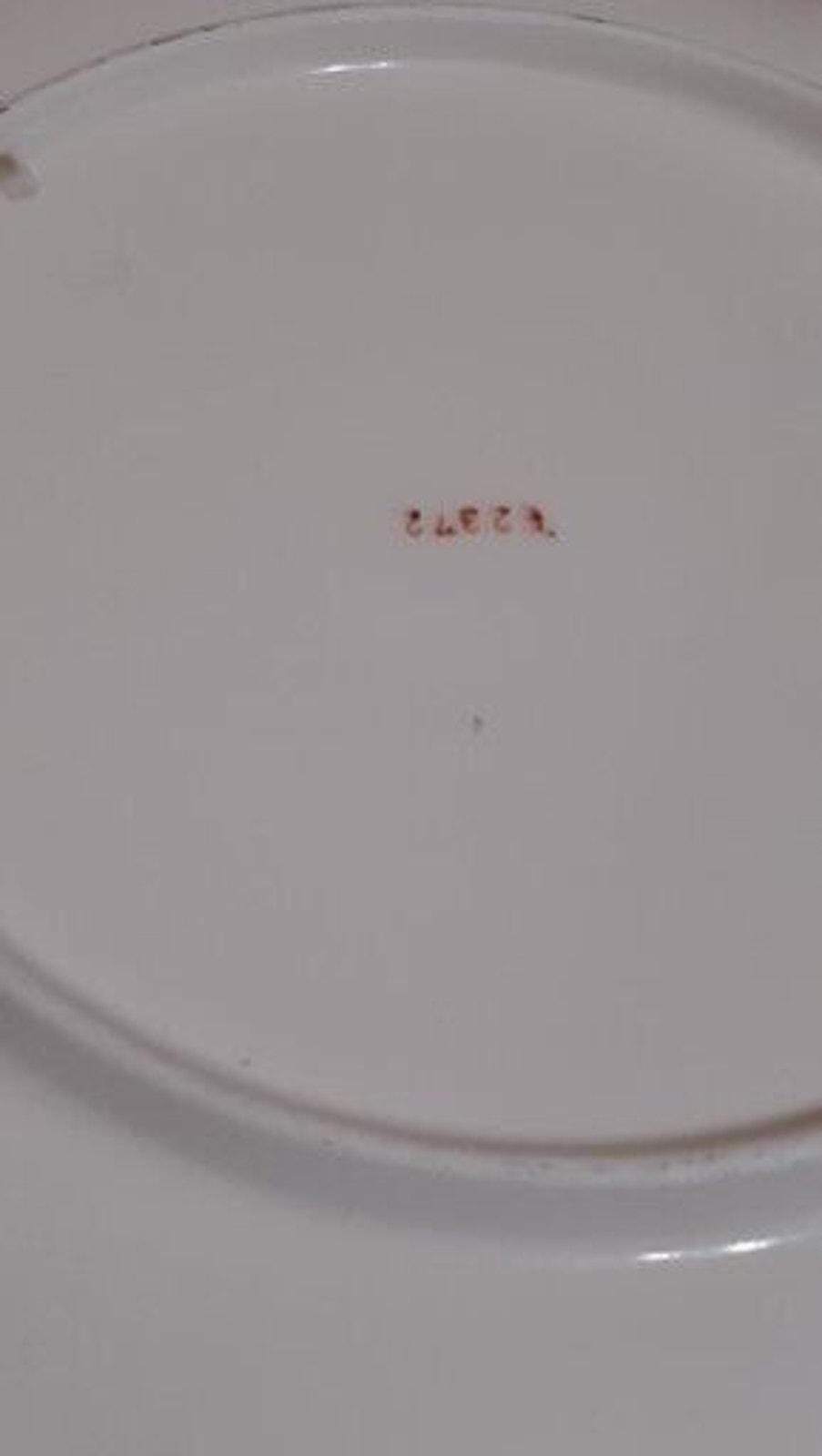 M Hashimura E 2372 Hand Painted Floral Rose Gold Trim Round 8 1/2 ...