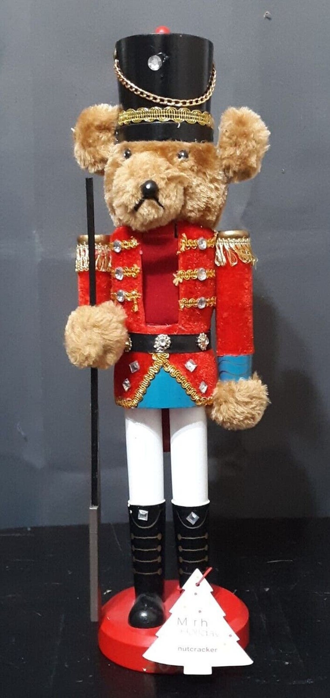 Nutcracker Teddy Bear by Martha Holiday Wooden Christmas British Toy ...