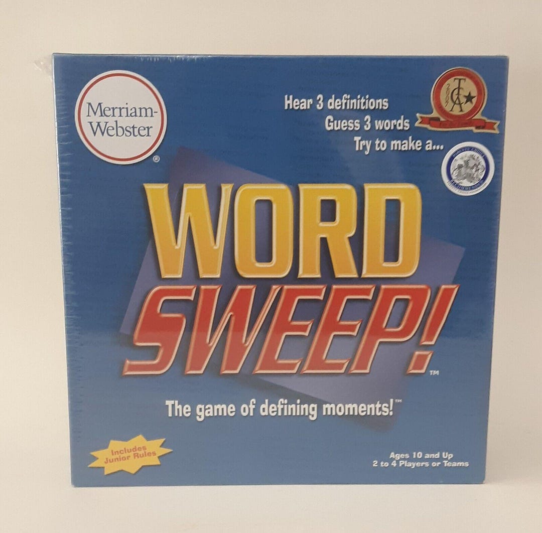 Merriam Webster Word Sweep Educational Board Game, 2007 Teachers Choice ...