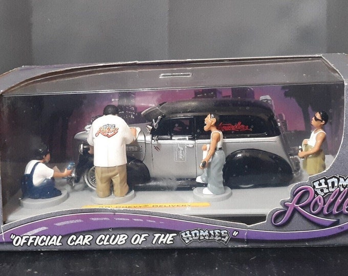 Homies , Homie Rollerz, 1939 Chevy Delivery Diecast, Red Scale 1:24 ...