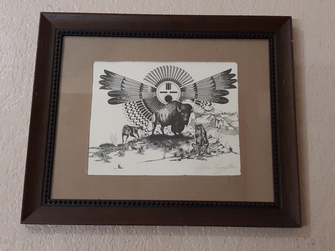 Norman Lansing Native Ute Tribe Lithograph Hand Signed Print , Limited ...