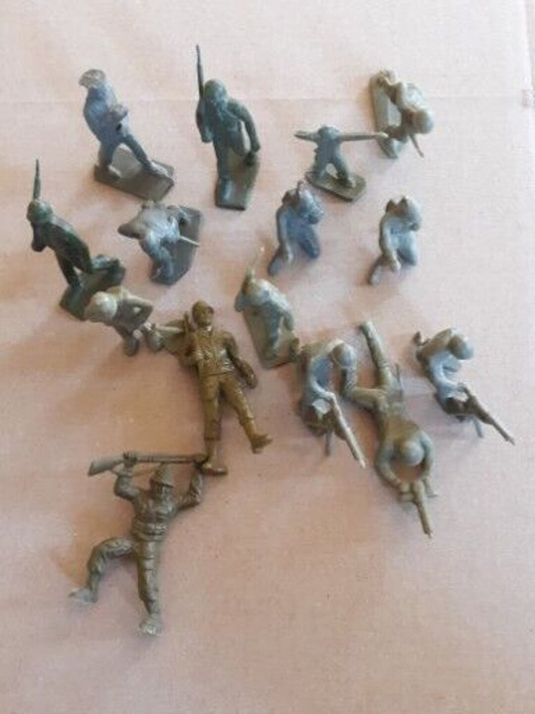 Tim Mee Army Men, WW1 Mid Century Toy Plastic Green Military Infantry ...