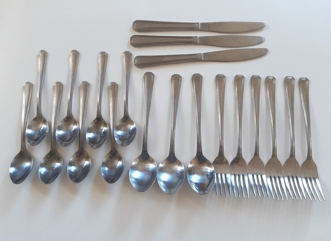Hampton Silversmiths Glossy Stainless China 205 Flatware HSV188 Pattern ...