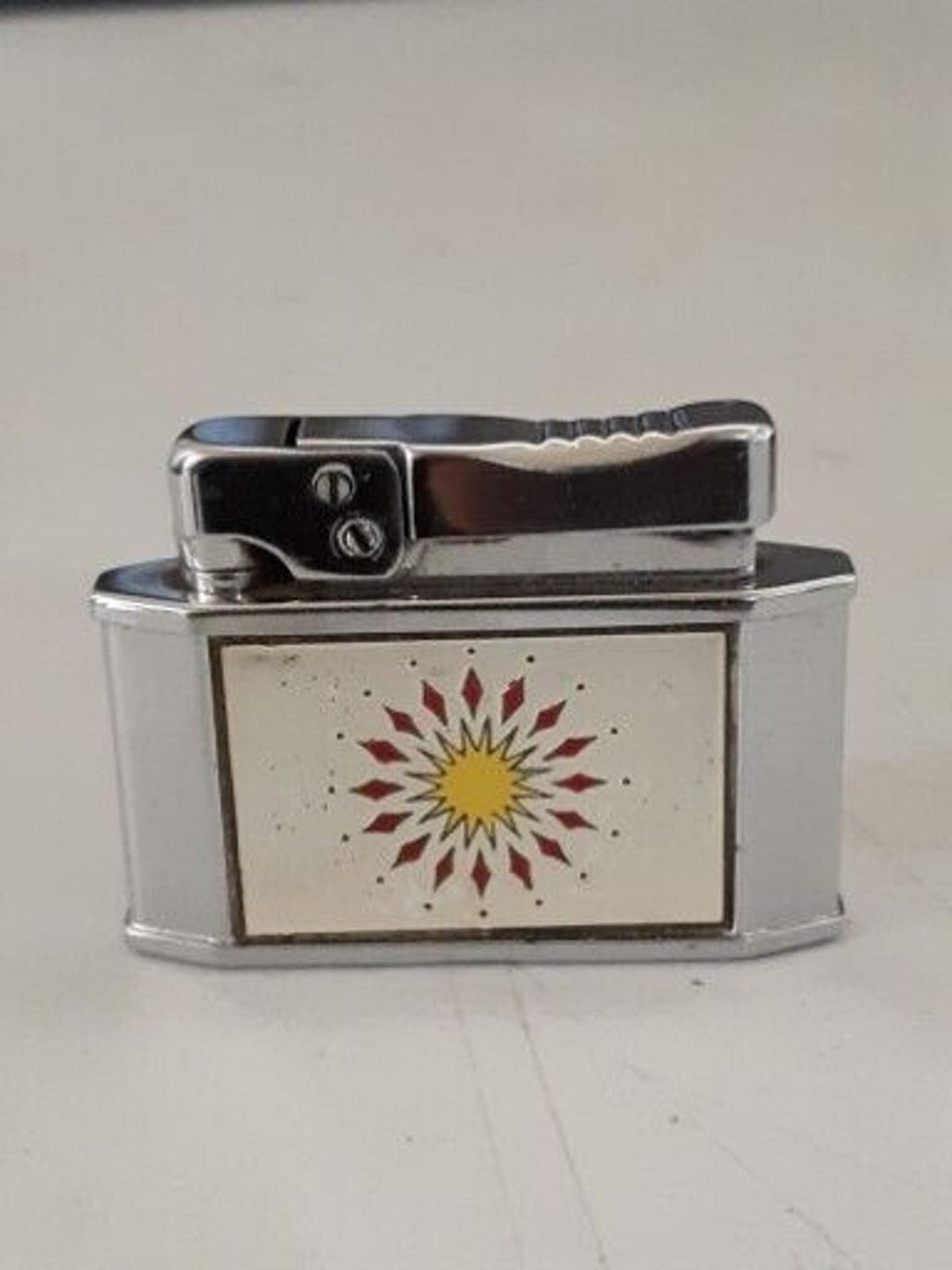 Enameled 2 Pocket Cigarette Lighter Souvenir, Mid Century Retro 1950s ...