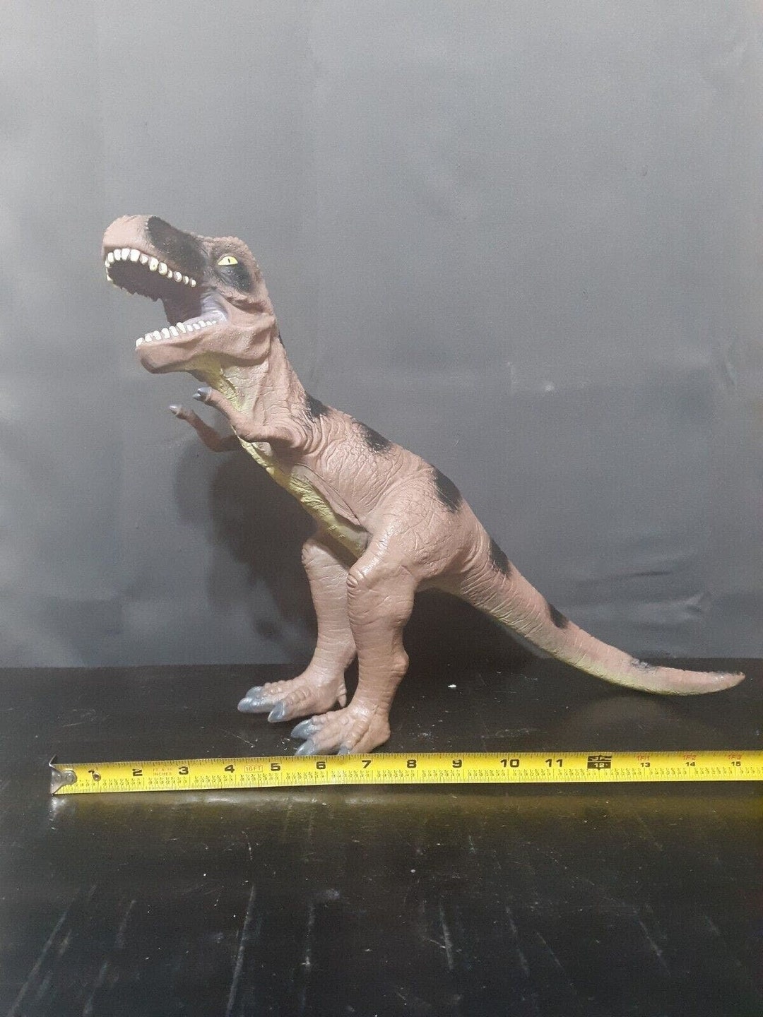 Tyrannosaurus Rex T-rex Brown Large Rubber Dinosaur 2112A Approx. 20 ...
