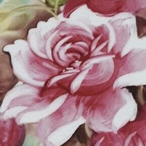 M Hashimura E 2372 Hand Painted Floral Rose Gold Trim Round 8 1/2 ...