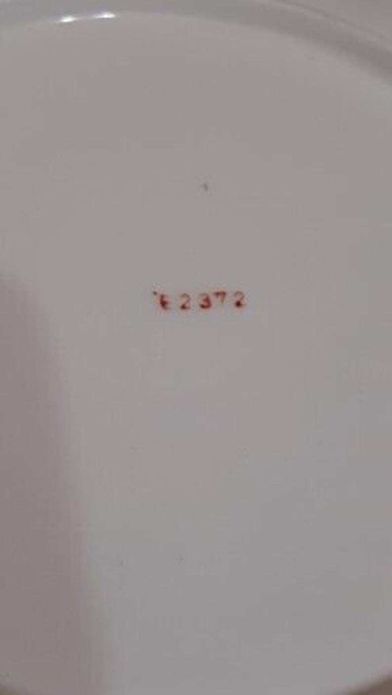 M Hashimura E 2372 Hand Painted Floral Rose Gold Trim Round 8 1/2 ...