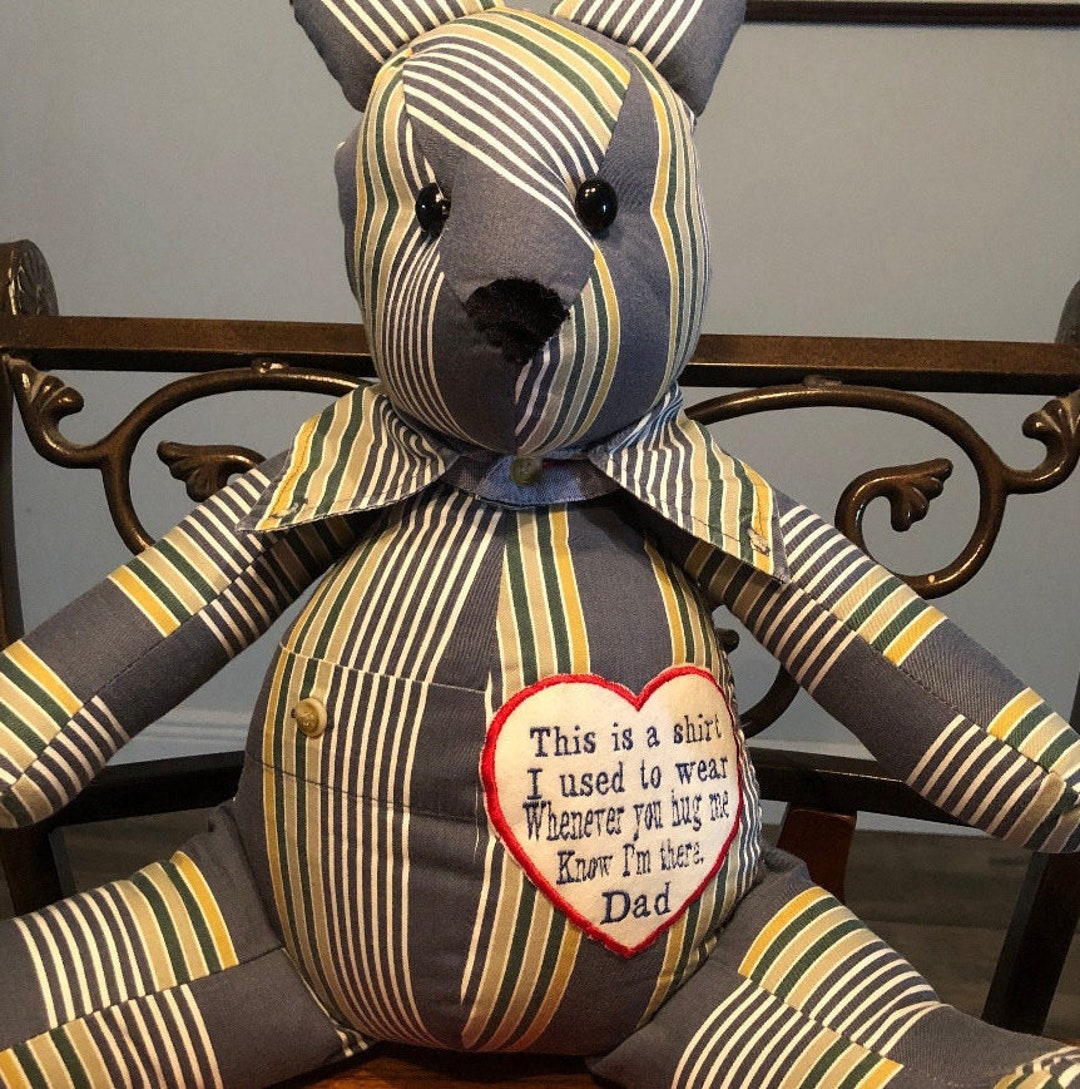 Memory Bear Made From a Loved Ones Clothing - Etsy