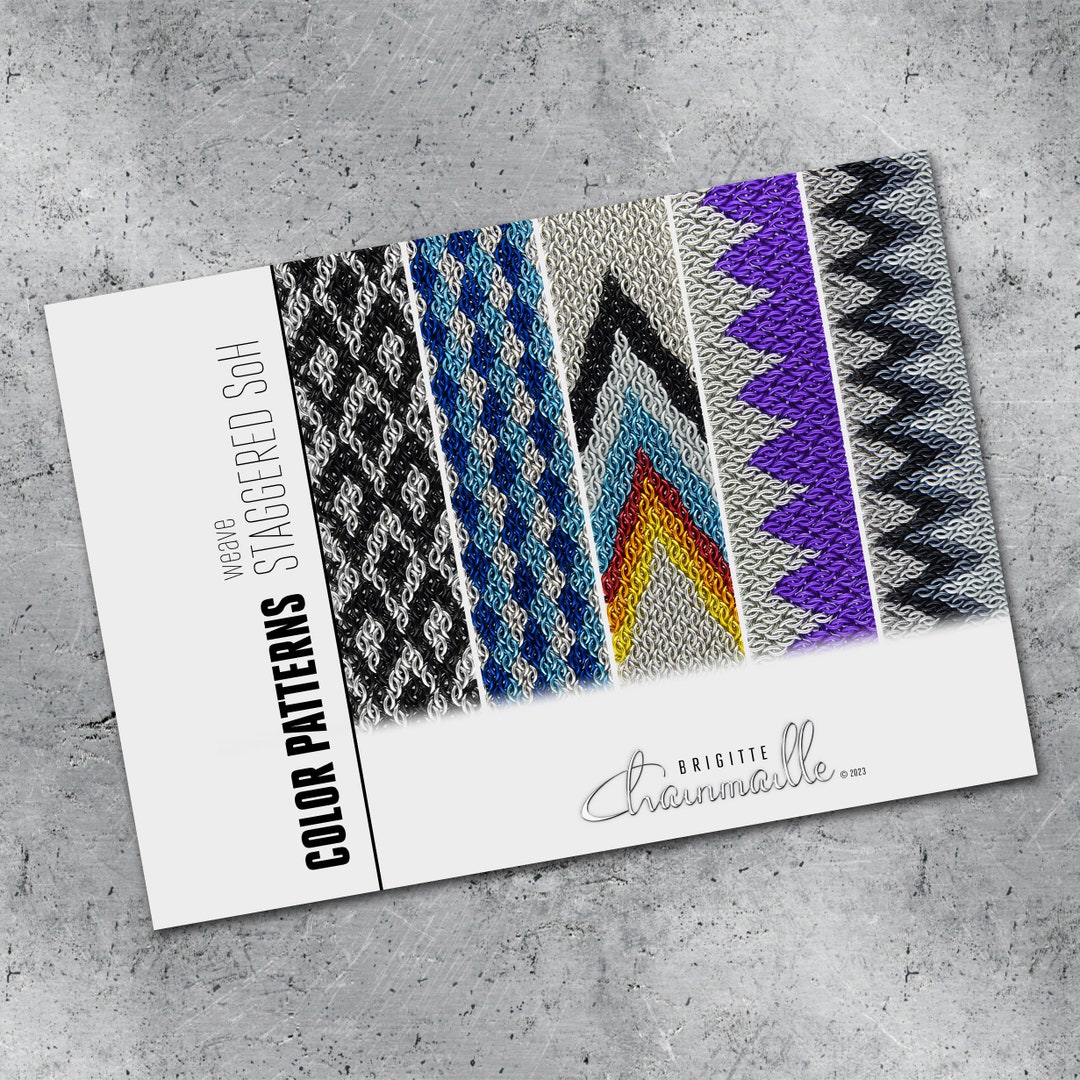 Tutorial: 5 Color Patterns Made With the Staggered Sense of Humor Weave ...