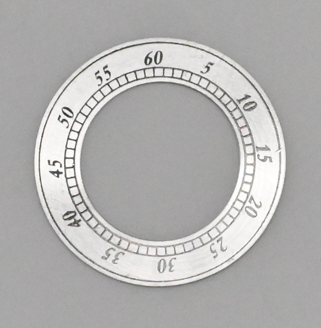 Arabic Silver Clock Seconds Chapter Ring Dial 48mm Small Aluminium Dial ...