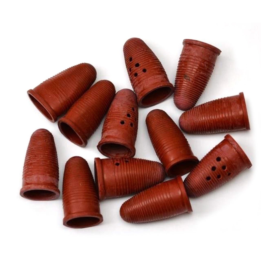 12x Rubber Finger Guards Cots Protect & Grip Cap Cleaning Polishing ...