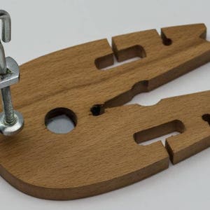 Bench Pin & Clamp Hardwood Vice V Slot Tool Jewellery Making Craft Peg ...