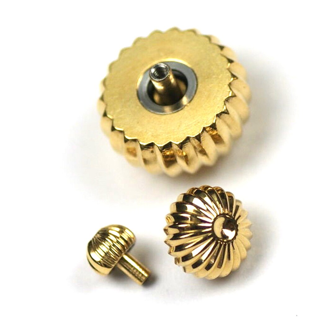 New Gold Watch Crown Pumpkin or Pendent Type Choice Sizes Crowns Steel ...