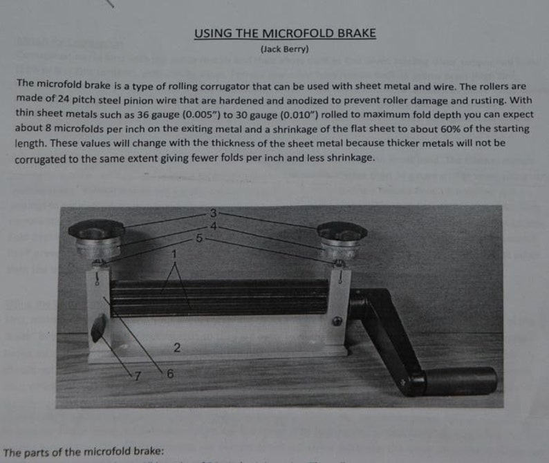 Jewellers Small Corrugated Rolling Mill Microfold Brake 24 - Etsy