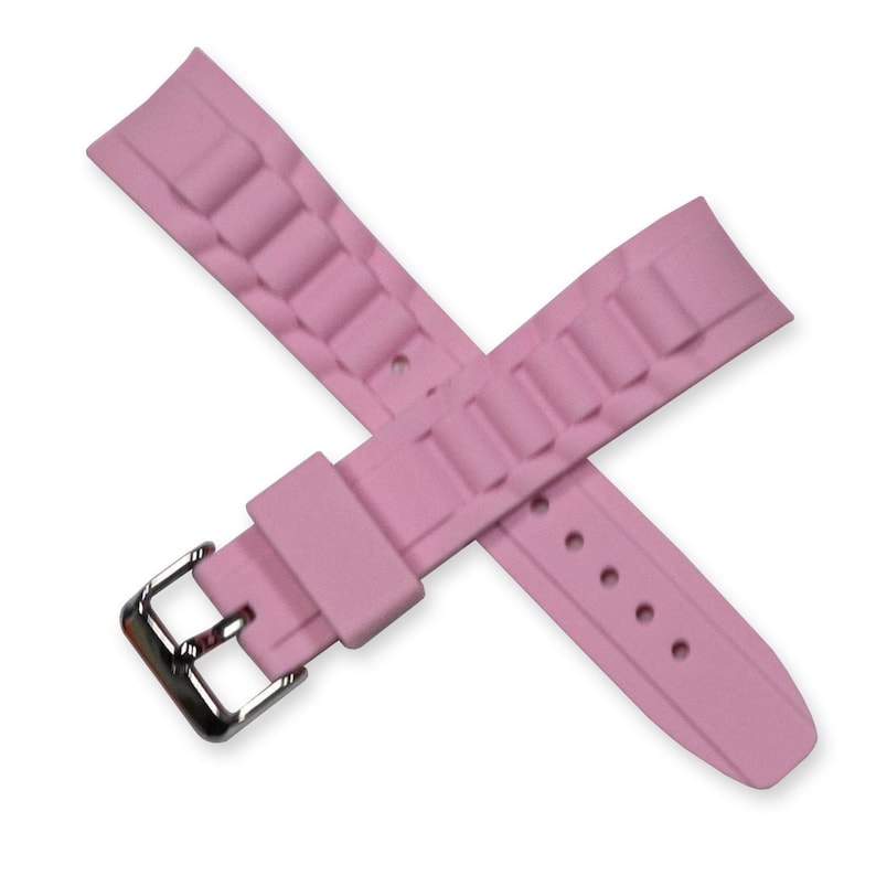 Curved End Rubber Ice Watch Strap Band Divers Sports 17mm 20mm - Etsy