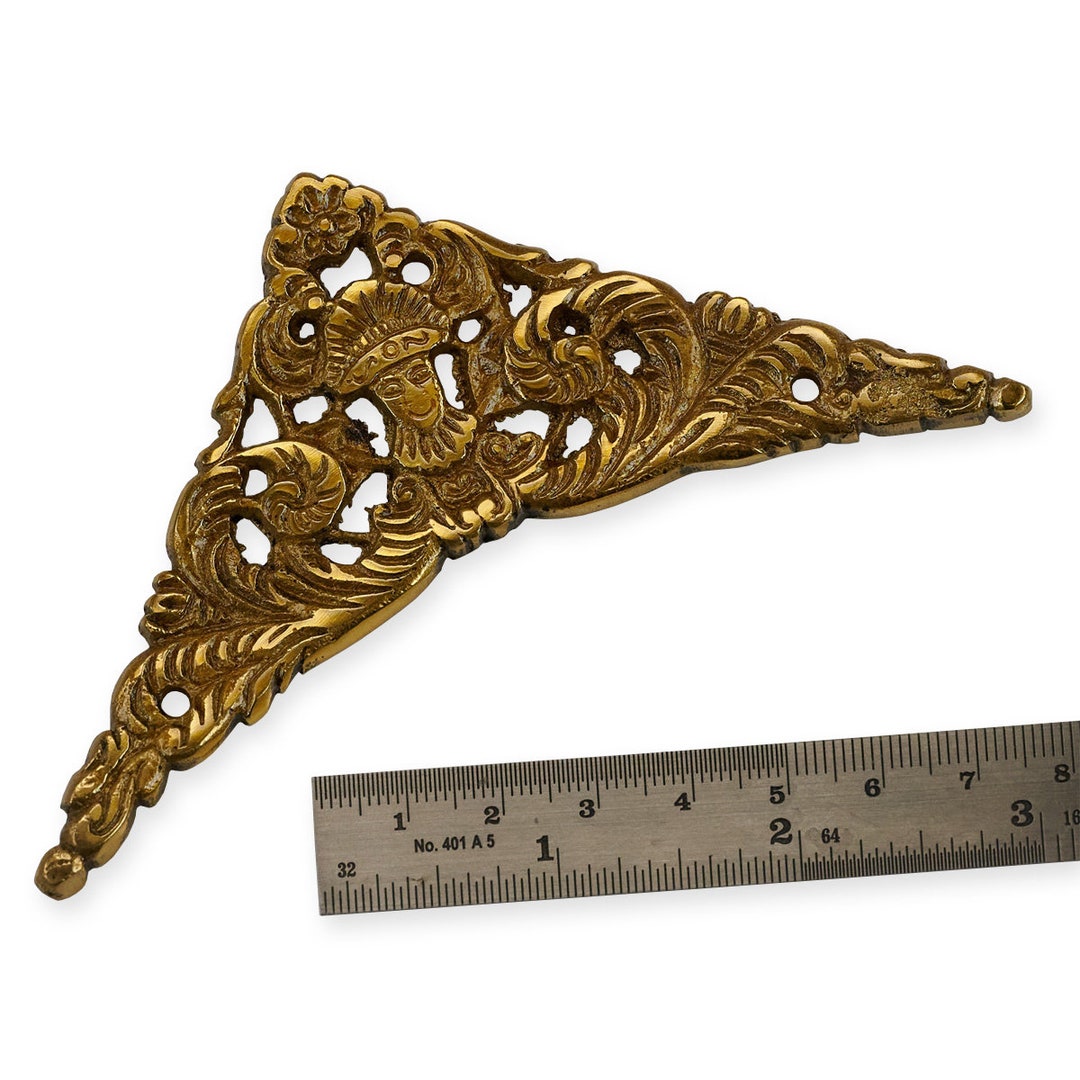 82mm Big Spandrel Clock Case Decor Corner Ornamental Brass Grandfather ...