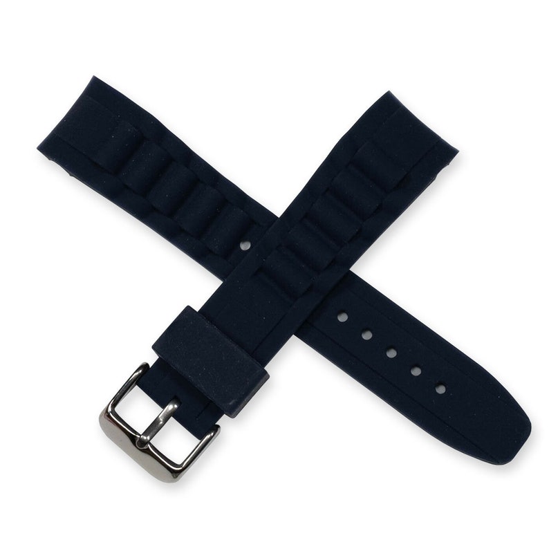 Curved End Rubber Ice Watch Strap Band Divers Sports 17mm 20mm - Etsy
