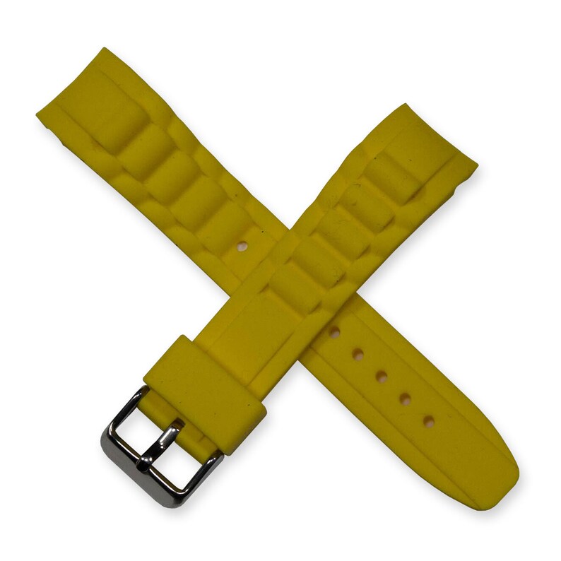 Curved End Rubber Ice Watch Strap Band Divers Sports 17mm 20mm - Etsy