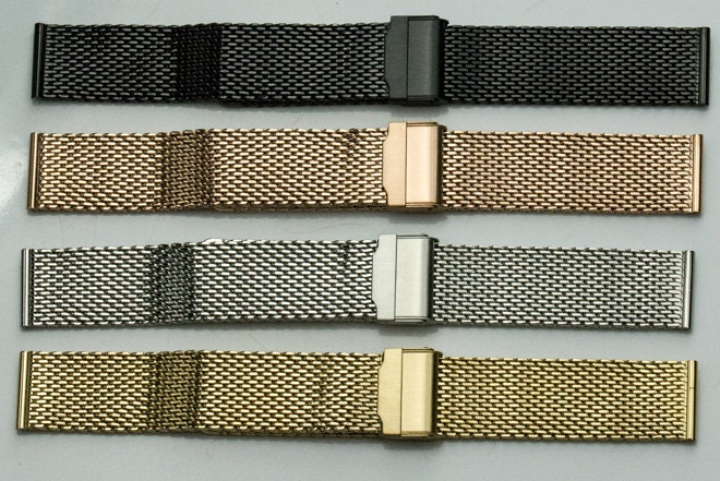 XL Long Shark Mesh Watch Strap Bracelet Milanese Steel Extra | Etsy