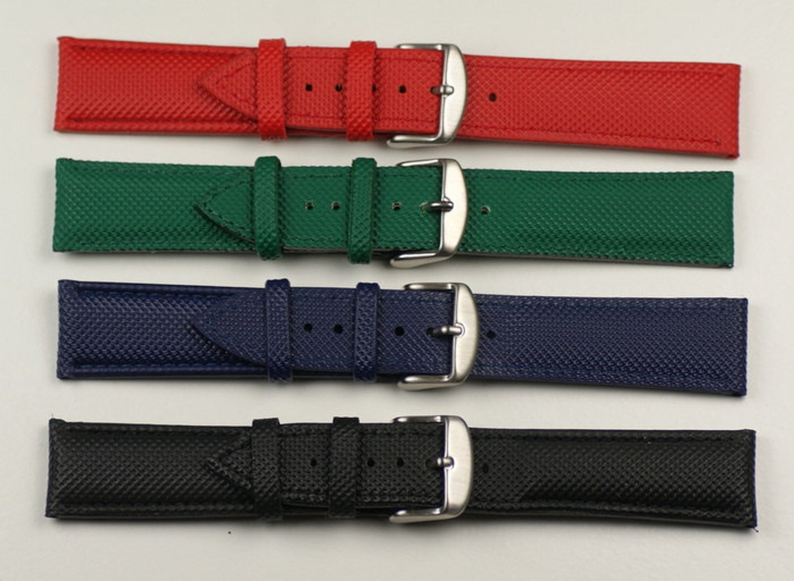 Rubber Waterproof Watch Straps Red Green Blue Black 16mm 18mm | Etsy