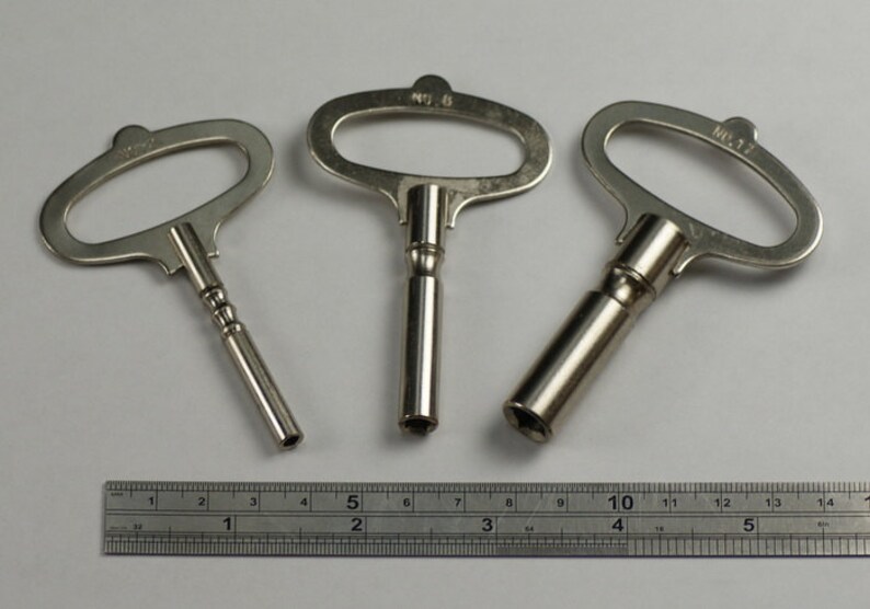 Clock Winding Key French type nickelled Steel 2.75mm 7mm | Etsy