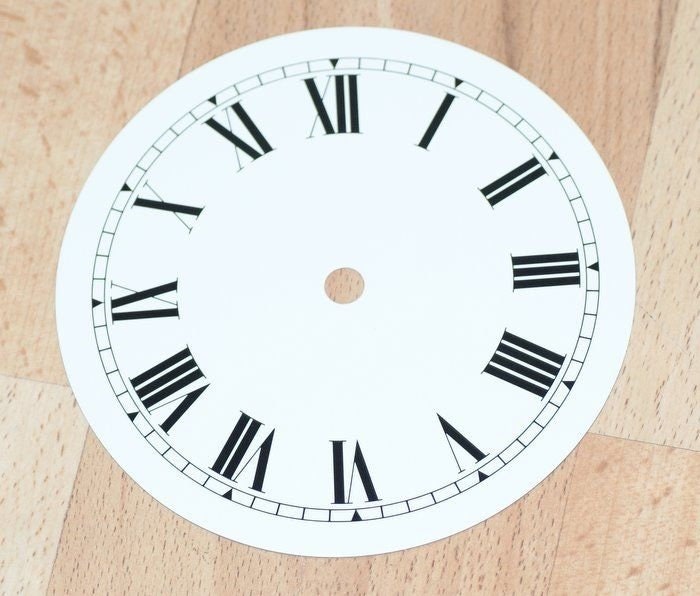 NUEVO dial reloj blanco 300mm aluminio números romanos diales piezas ...