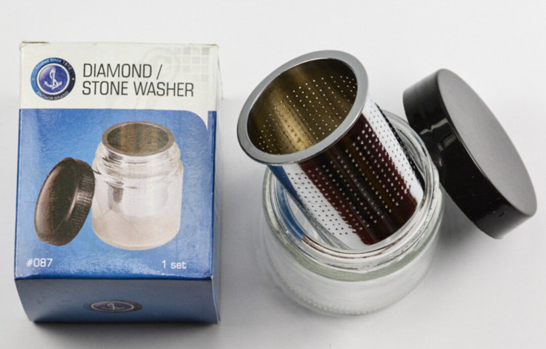 Glass Jar With Steel Sieve for Cleaning Watch Parts or Gems Watchmakers ...