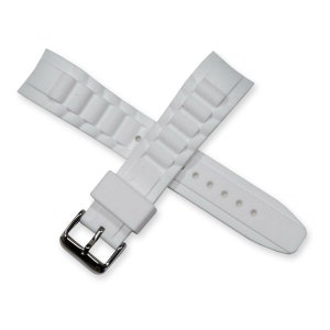 Curved End Rubber Ice Watch Strap Band Divers Sports 17mm 20mm 22mm ...