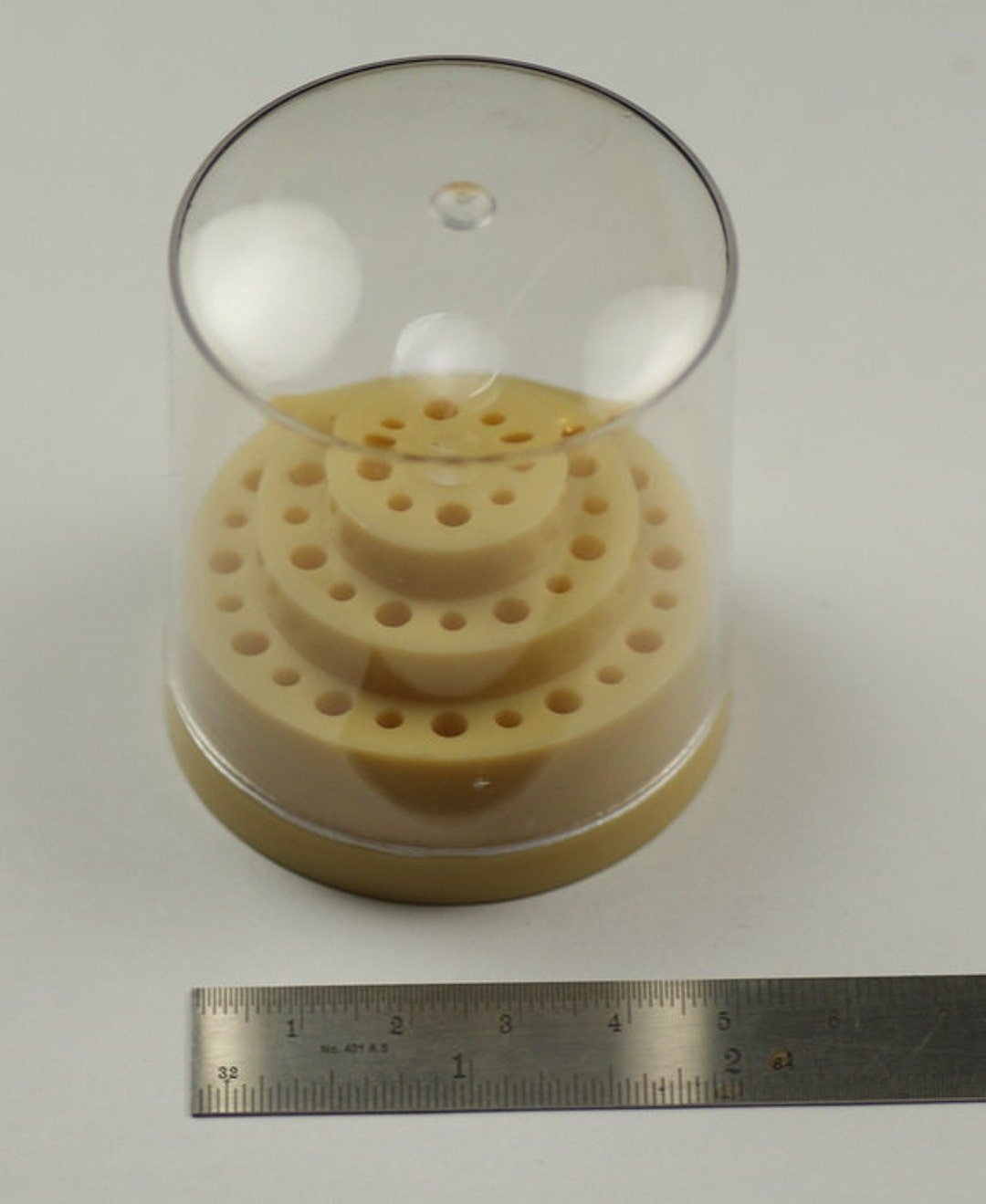 Round Plastic Bur Box Holds Brushes Dremel Rotary & Flexshaft Tools 48 ...