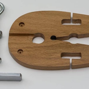 Bench Pin & Clamp Hardwood Vice V Slot Tool Jewellery Making Craft Peg ...