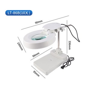 Pro Watchmakers 20x Magnifying Desk Lamp Cover LED Light Glass ...