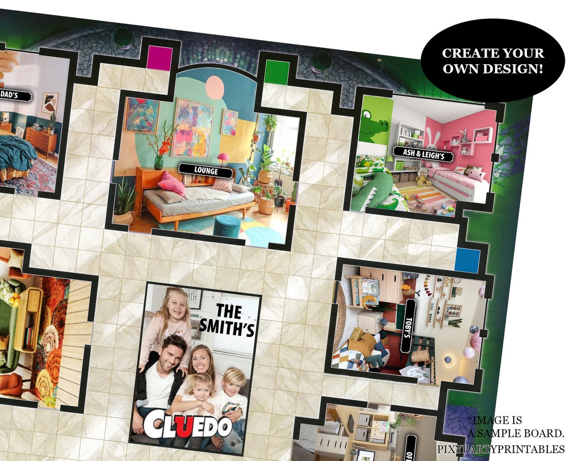 Blank Clue / Cluedo Template Custom Cluedo Game Digital - Etsy Australia
