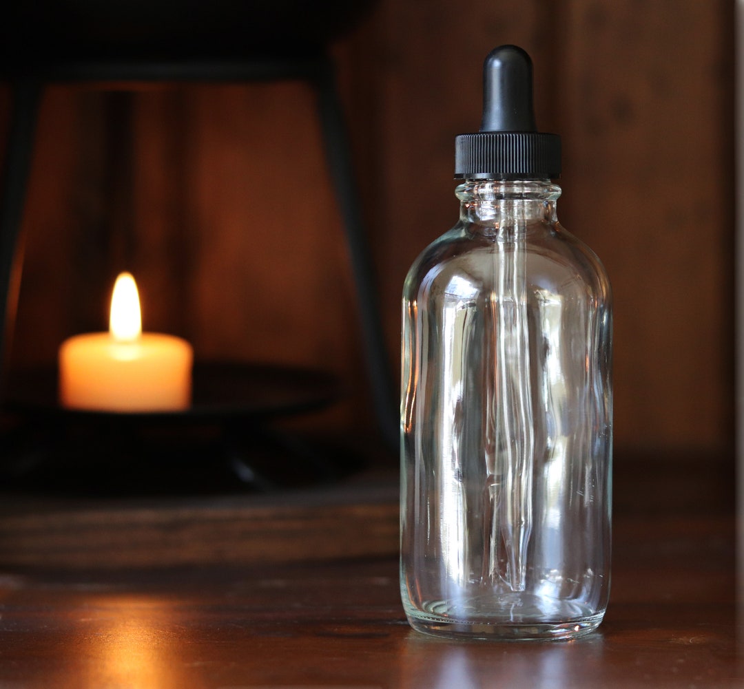 Clear Glass, Vintage Style Dropper Bulb Flint Bottles. 120ml 4.5oz - Etsy